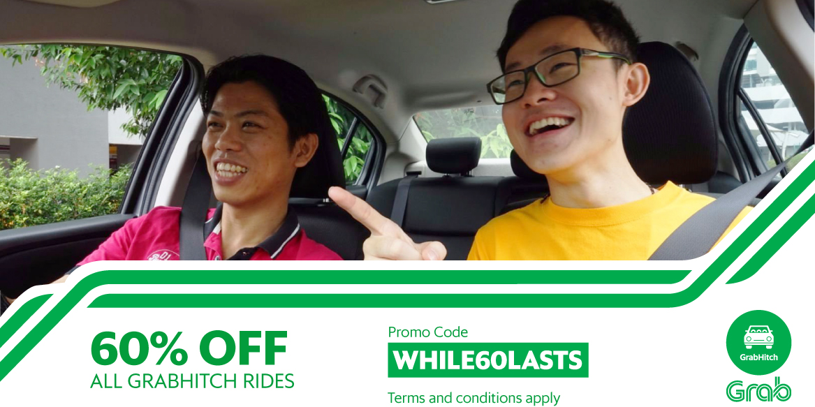 Grab Singapore 60% Off All GrabHitch Rides Promotion 14 to 21 Sep 2016 ...