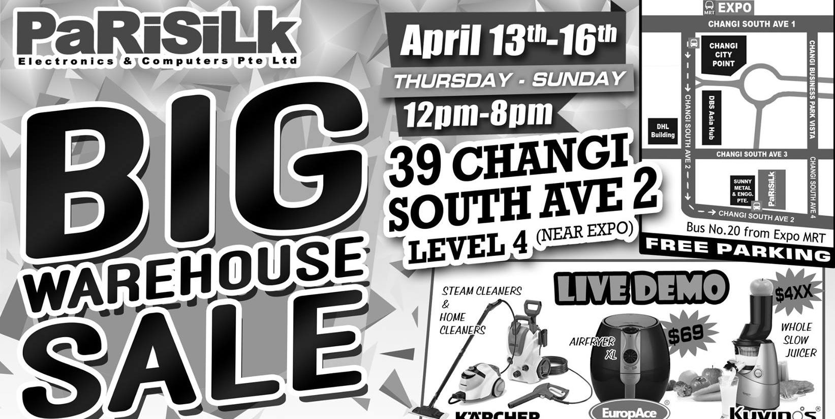 Parisilk Singapore Changi Big Warehouse Sale Promotion 13-16 Apr 2017 ...
